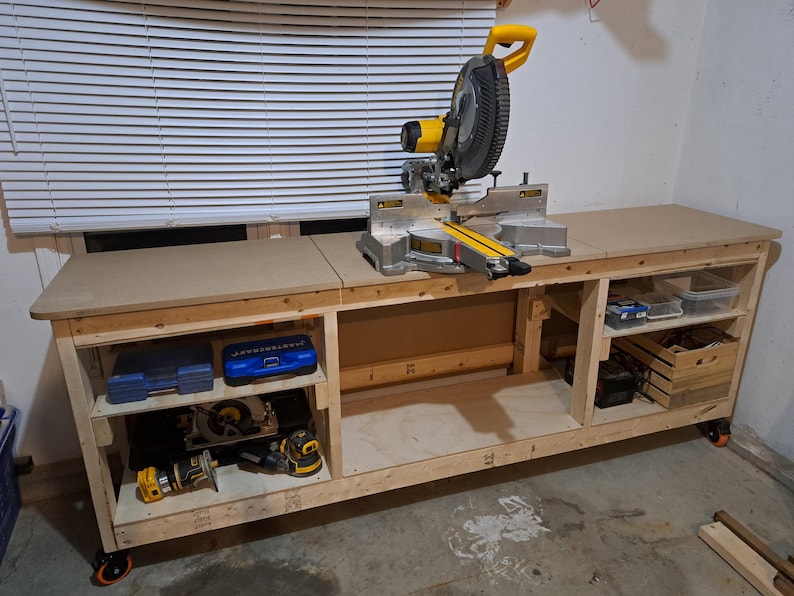 Folding Workbench DIY Plans Hidden Storage Transforming Work Table ...