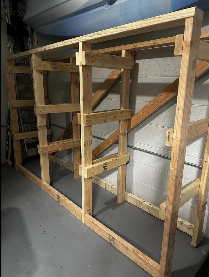 3x3 27 Gallon (102L) Tote Rack | DIY Plans | Garage Organization ...