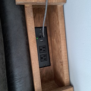 Behind Couch Table - DIY Plans | With Outlet and Cable Storage Location ...