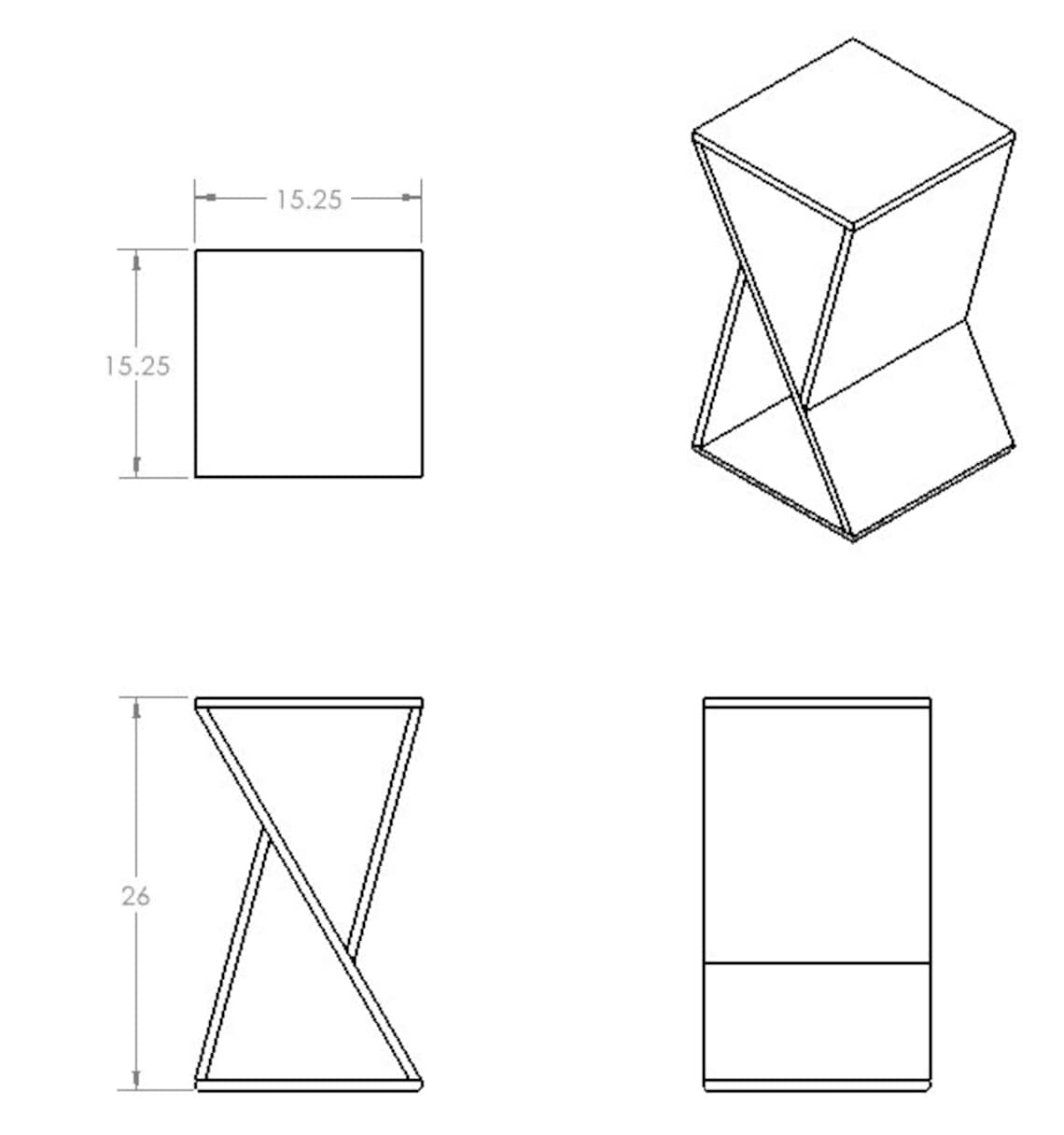 DIY Side Table Plans | Package Deal X2 Tables Plans | Modern Home Decor ...