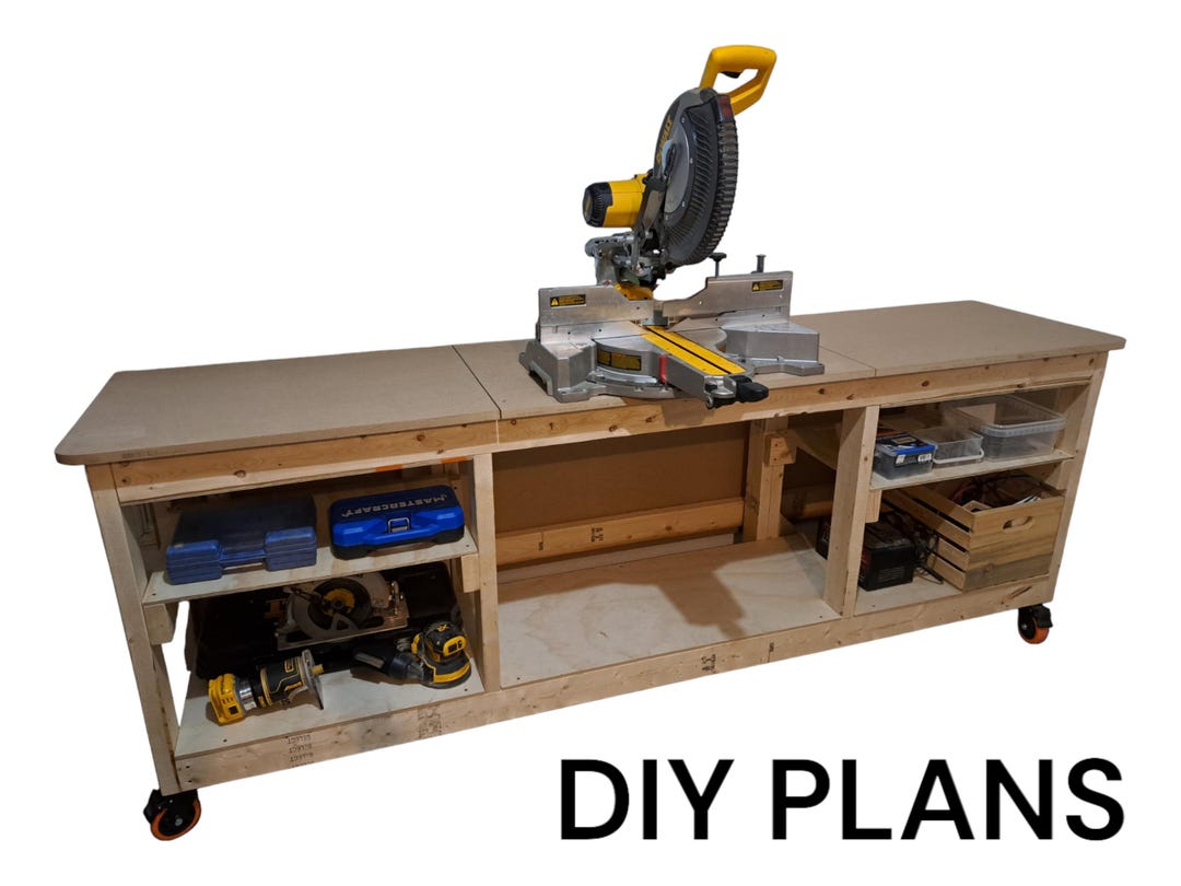 Folding Workbench DIY Plans Hidden Storage Transforming Work Table ...