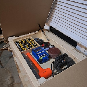 Folding Workbench DIY Plans | Hidden Storage | Transforming Work Table ...