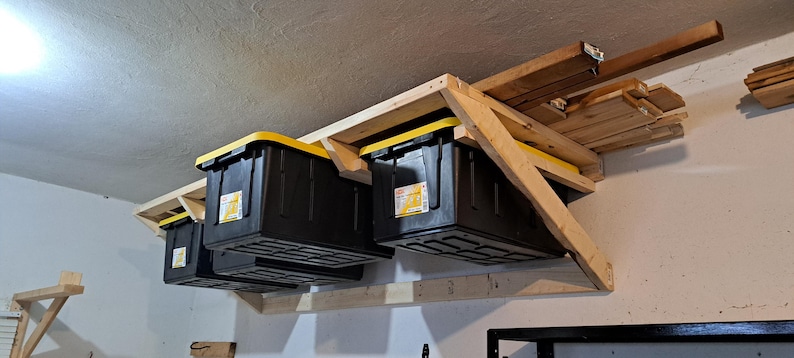 DIY Wall Tote Storage Rack Plans: Garage Organization (17 Gallon/ 64L ...