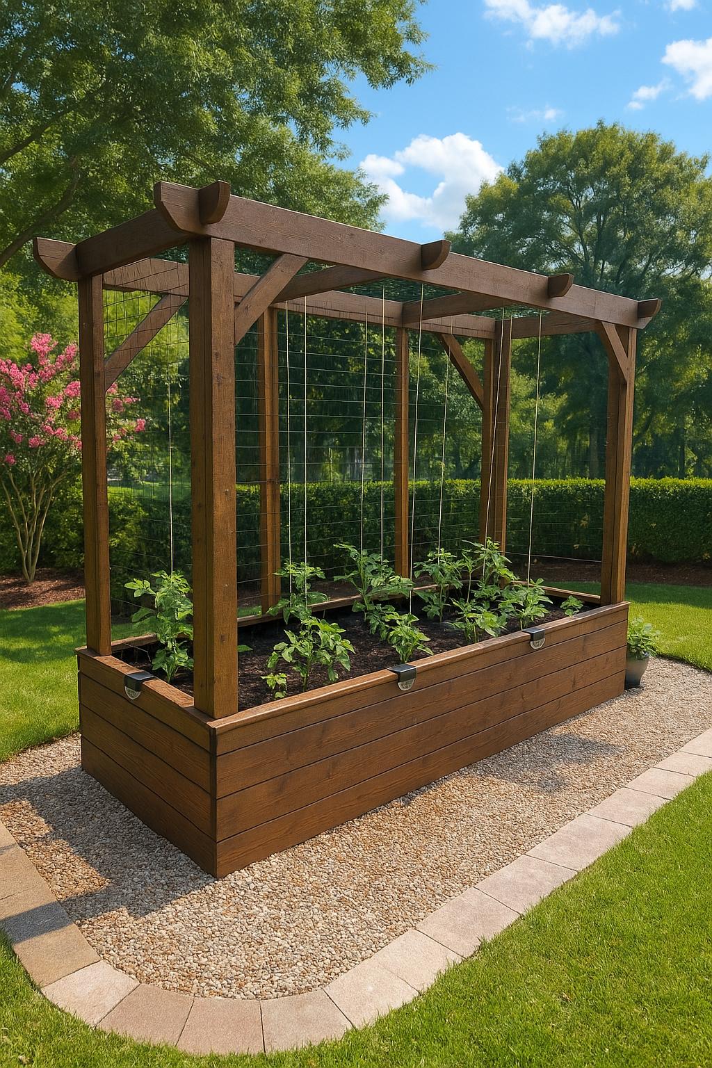 DIY Raised Garden Bed Plans: Tomato & Climbing Plant Support - Etsy