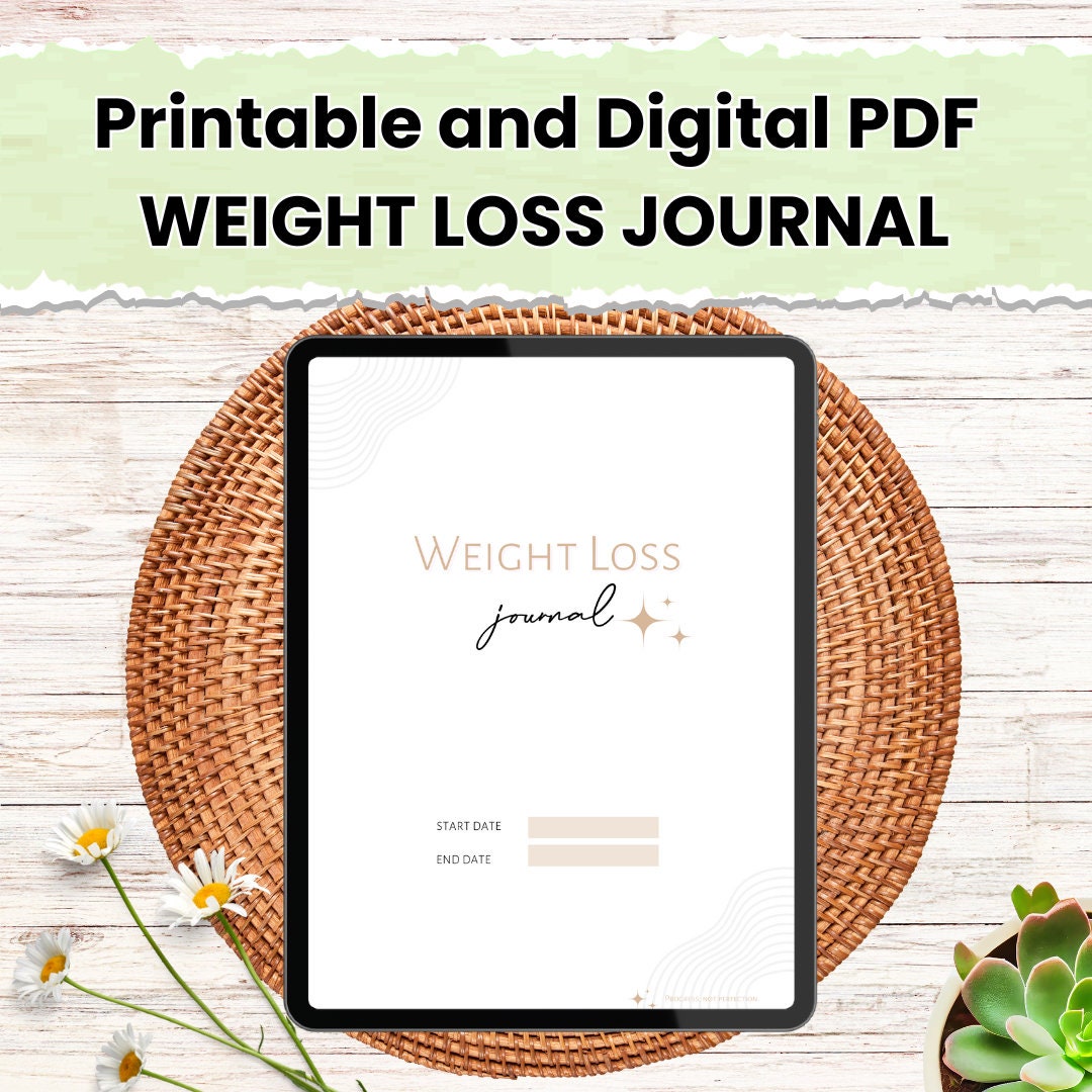 Weight Loss Journal Meal Planner Template Weight Loss Planner, Weight ...