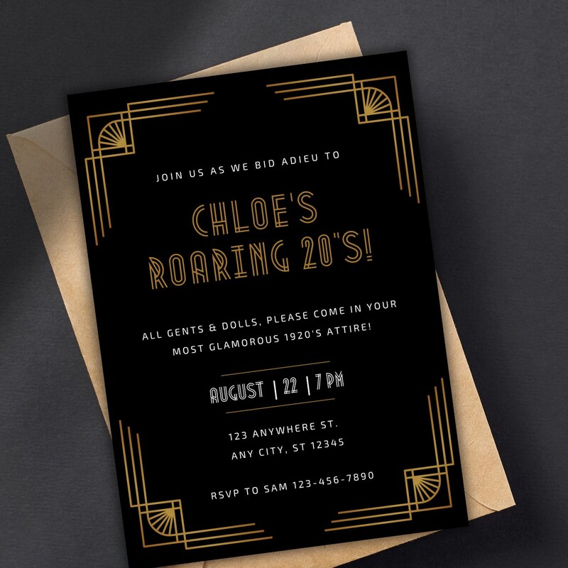 Roaring 20s Invite - Etsy