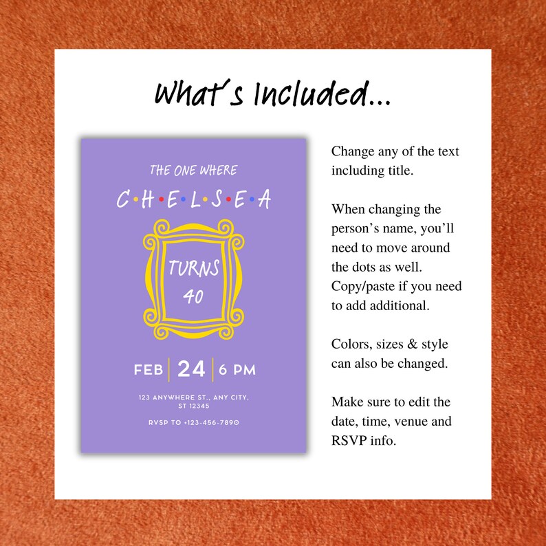 The One Where They Turn 30, 40, Friends Birthday, Birthday Party Invite ...