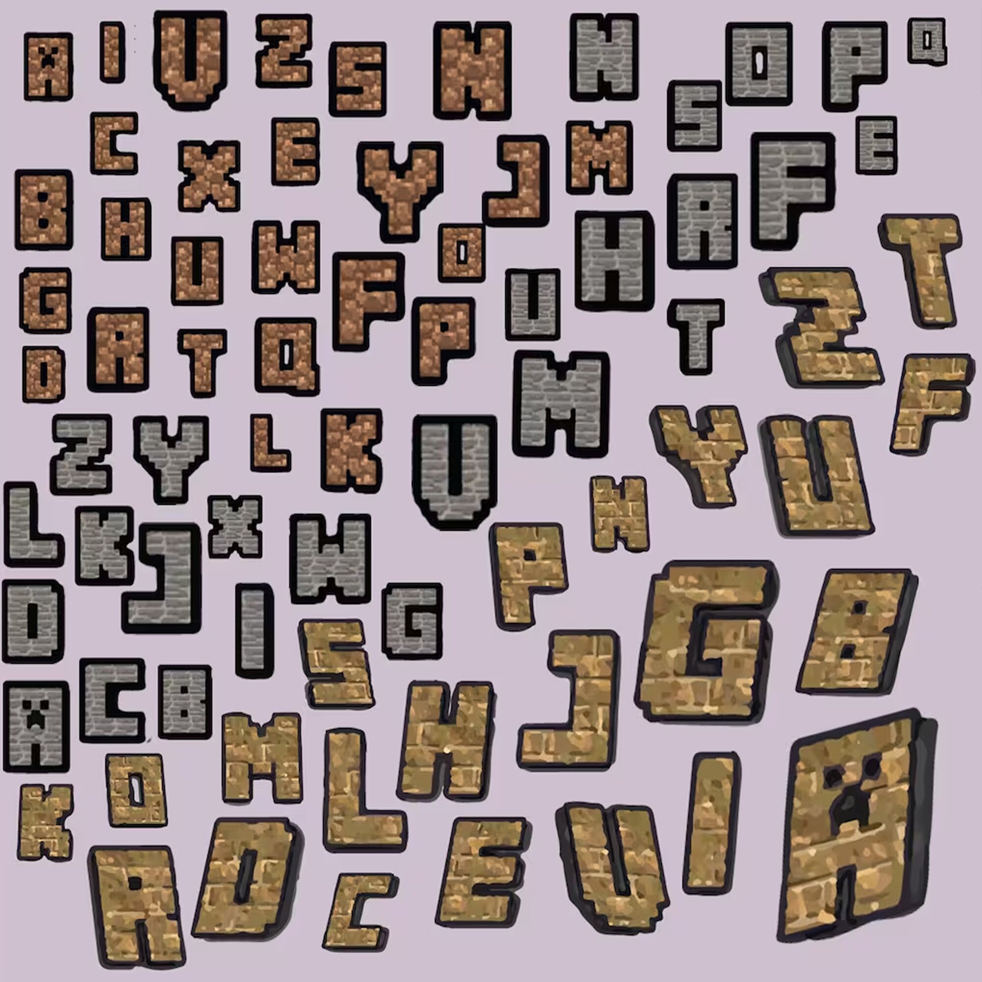 500 M.necraft SVG-PNG-PDF Bundle, Mine Png, Craft Pdf, Alex Svg ...