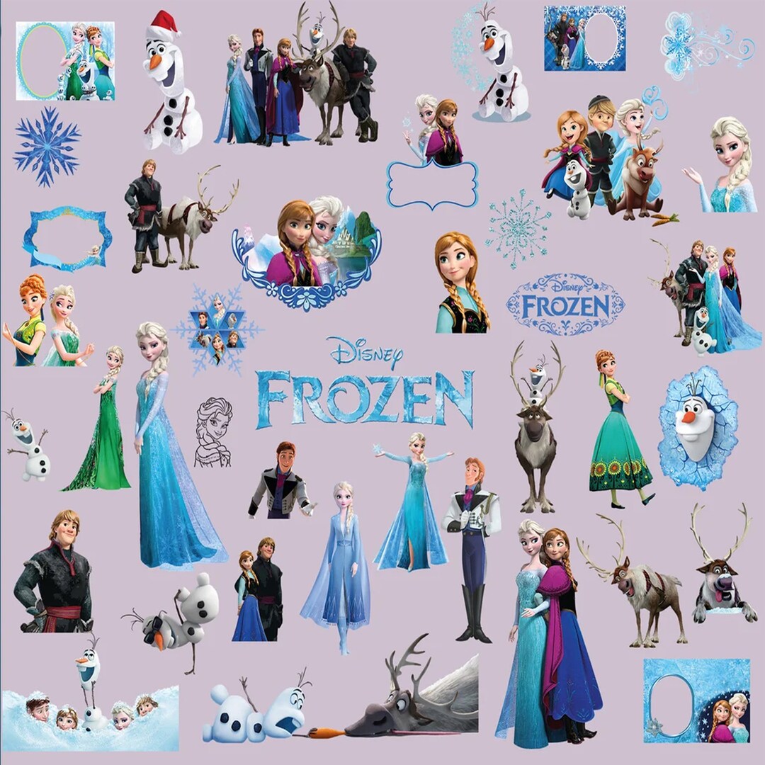 Frozen Character SVG Bundle, Frozen Cut Files for Cricut, Frozen PNG ...