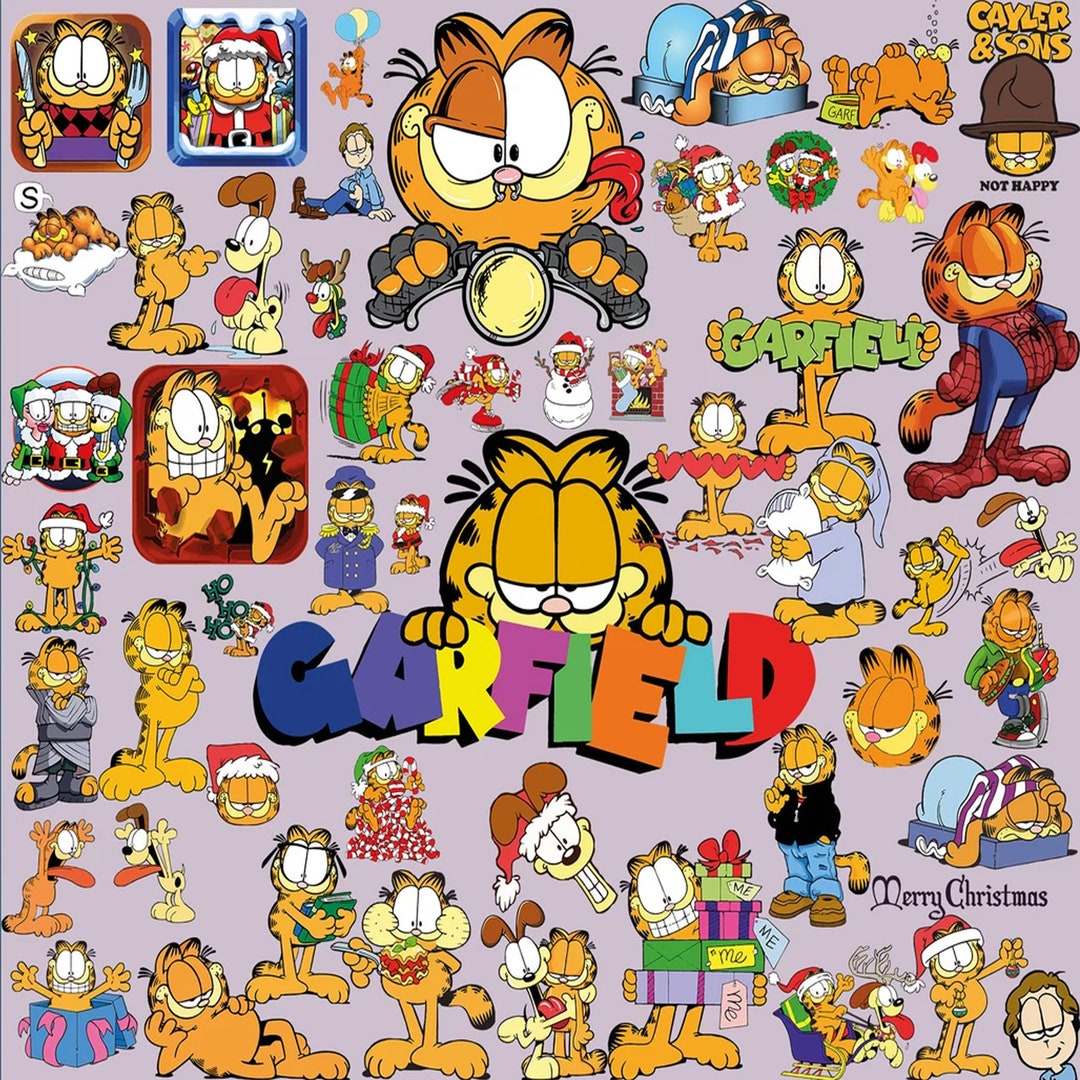 Garfield Svg-png-pdf-eps Bundle , Odie Png, Jon Png, Garfield Svg Cut ...