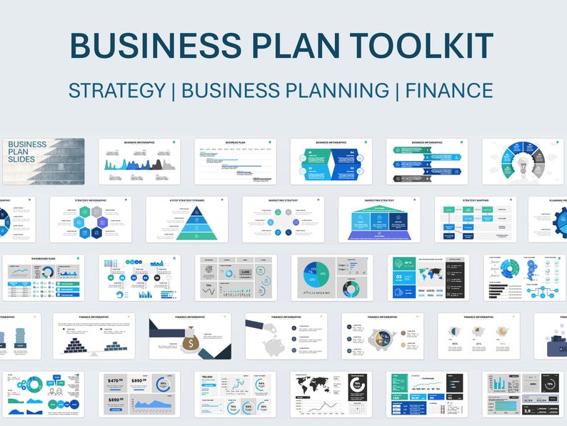 Business Plan Toolkit: Strategy, KPI & Finance Slides - Etsy