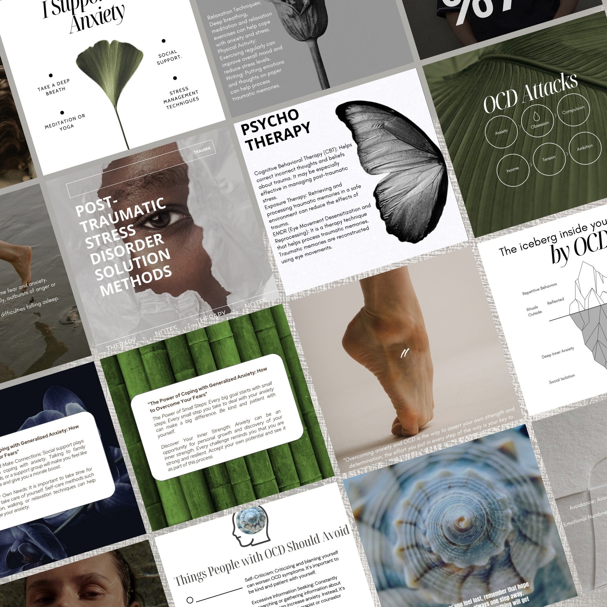 Therapist Instagram Templates, Psychologist Social Media, Mental Health ...