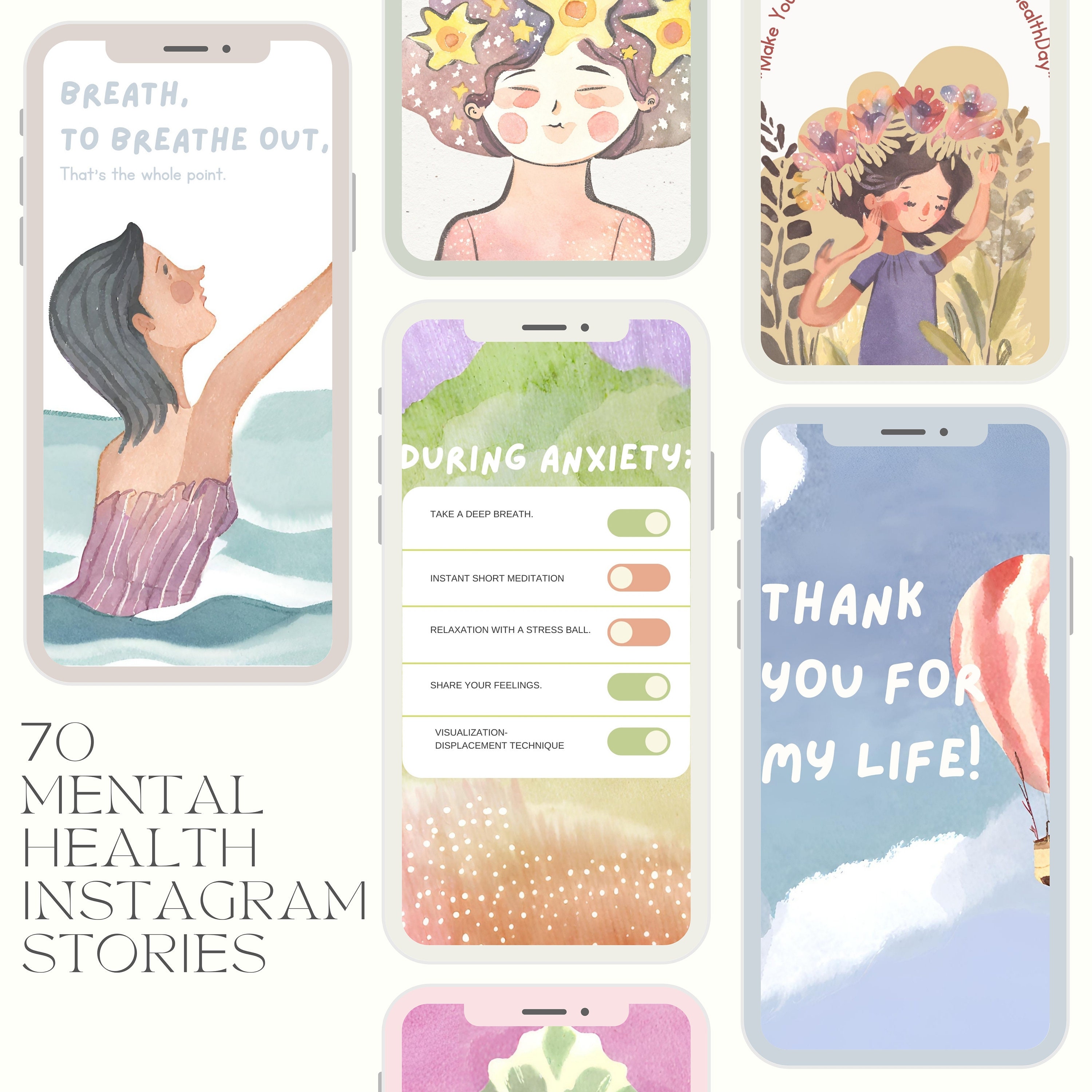 Therapist Instagram Posts, Mental Health Instagram Templates ...