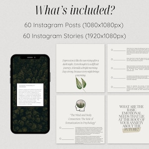 Therapist Instagram Templates, Psychologist Social Media, Mental Health ...