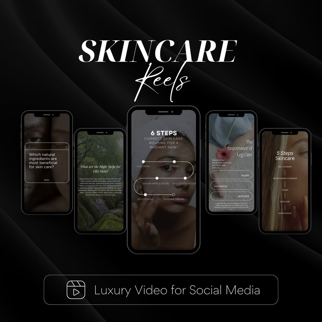 Skincare Reels, Instagram Reel Cover, Skincare Templates, Esthetician ...