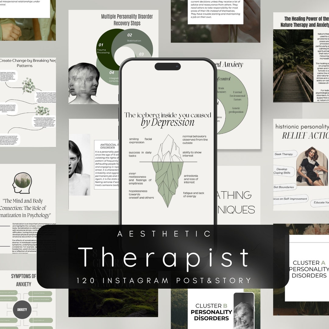 Therapist Instagram Templates, Psychologist Social Media, Mental Health ...