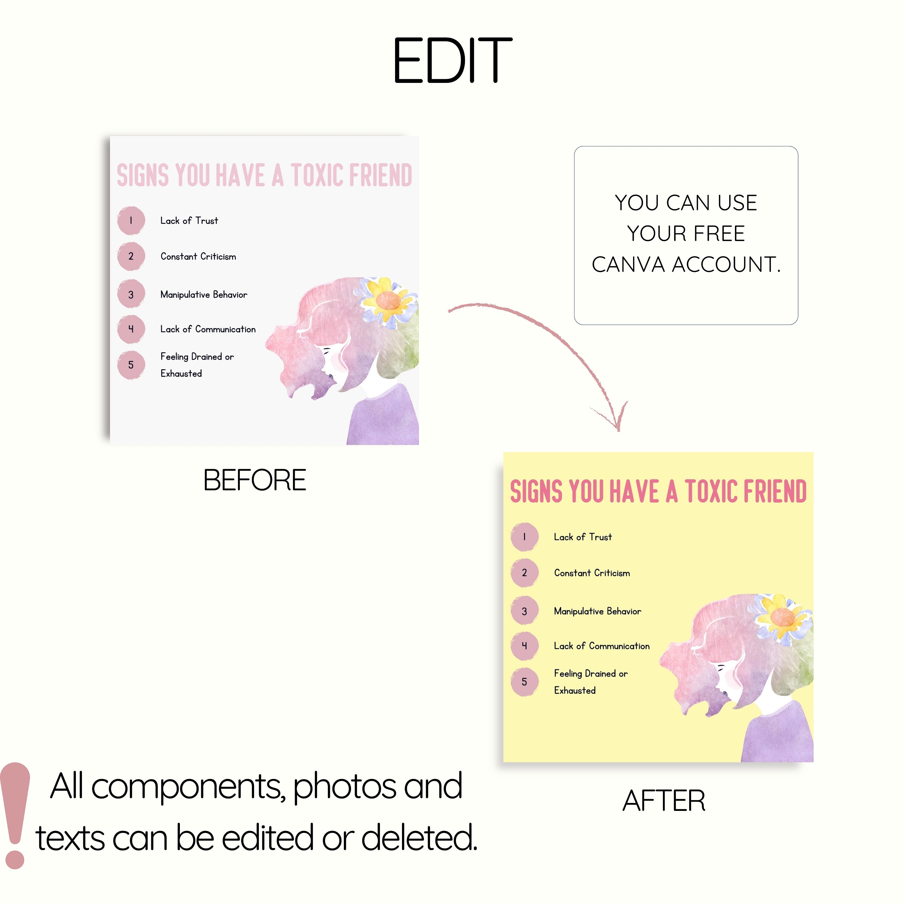 Therapist Instagram Posts, Mental Health Instagram Templates ...