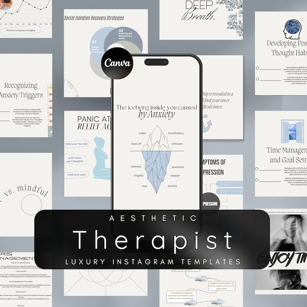 Therapist Instagram Templates, Psychologist Social Media, Mental Health ...