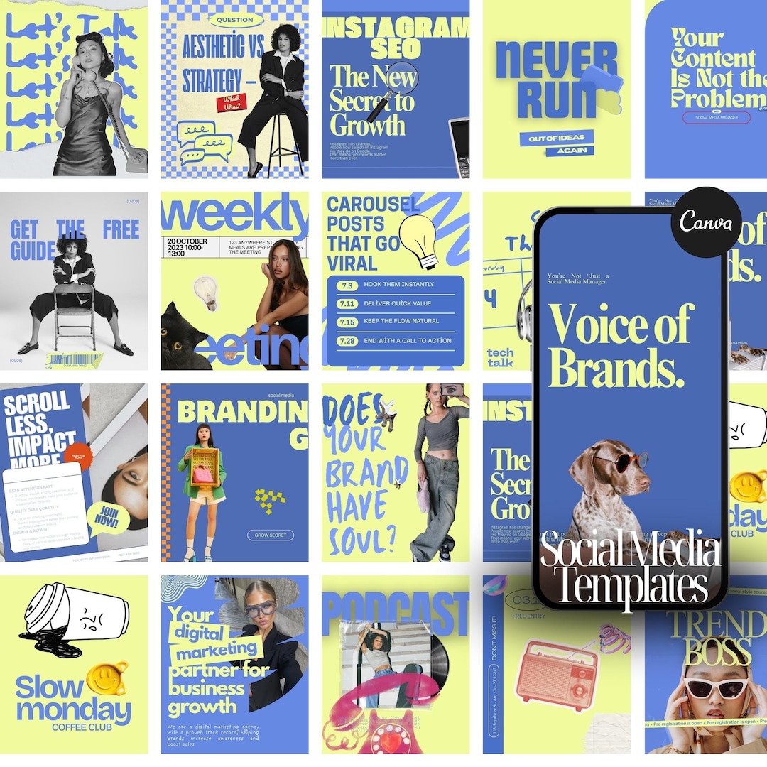 Instagram Templates Social Media Marketing Agency Templates, Canva ...