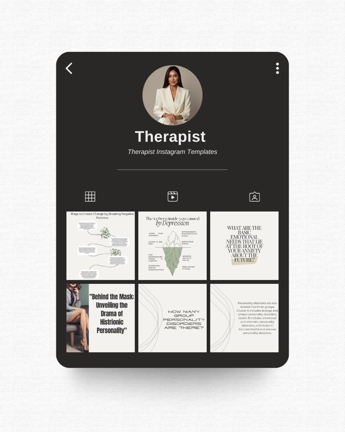 Therapist Instagram Templates, Psychologist Social Media, Mental Health ...