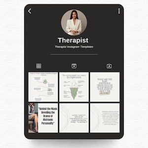 Therapist Instagram Templates, Psychologist Social Media, Mental Health ...