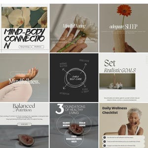 Wellbeing Coach Instagram Templates, Wellness Coach, Holistic Coach ...