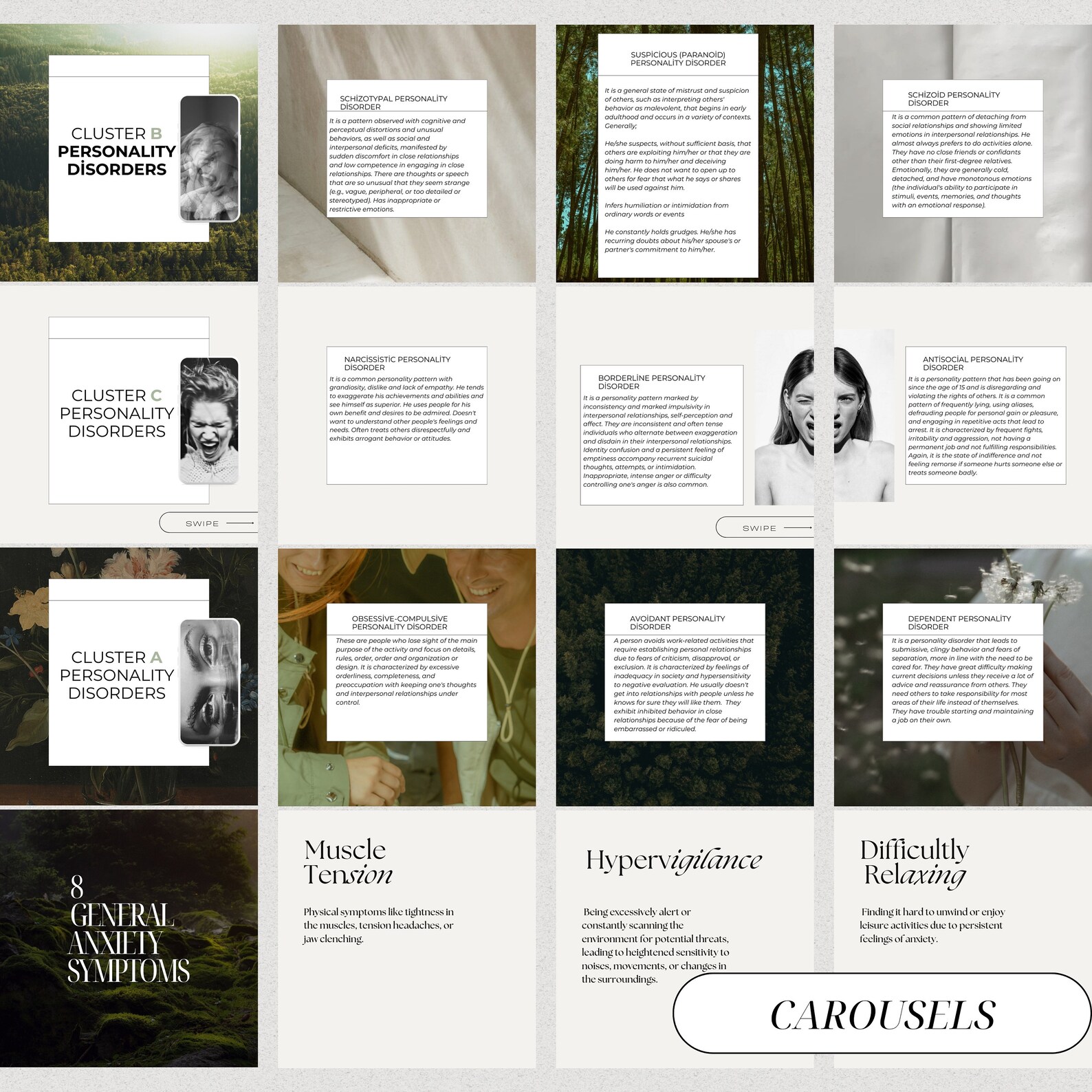 Therapist Instagram Templates, Psychologist Social Media, Mental Health ...