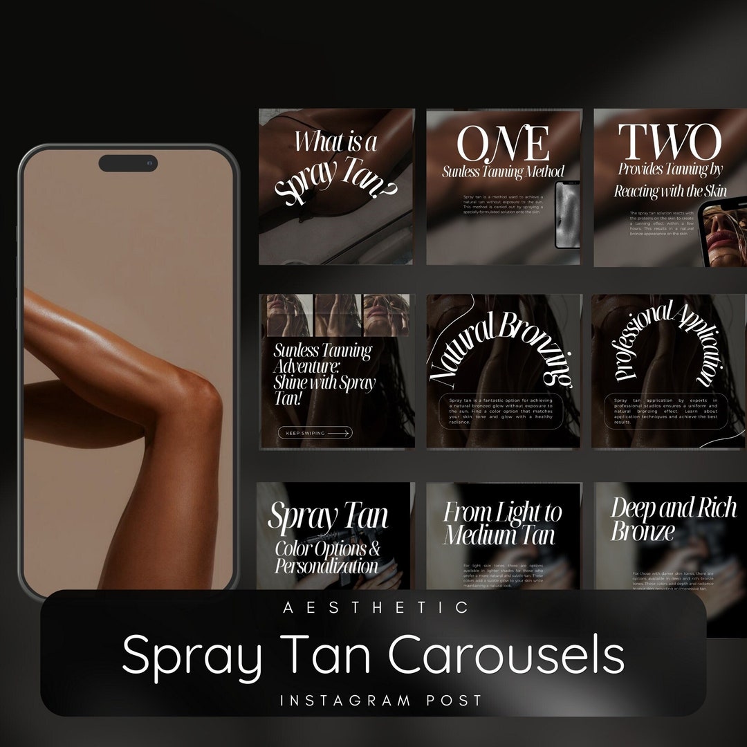 Spray Tan Instagram Carousels Post, Spray Tanning Post, Spray Tan ...
