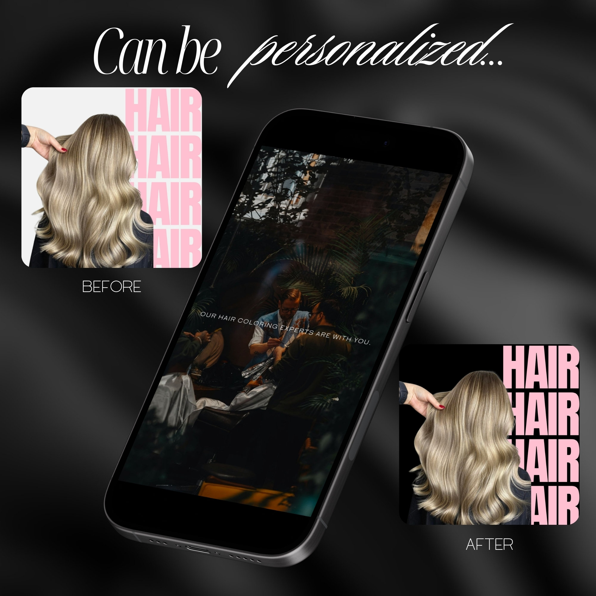 Hair Stylist Instagram Post Templates, Hair Stylist Website, Hair Care ...