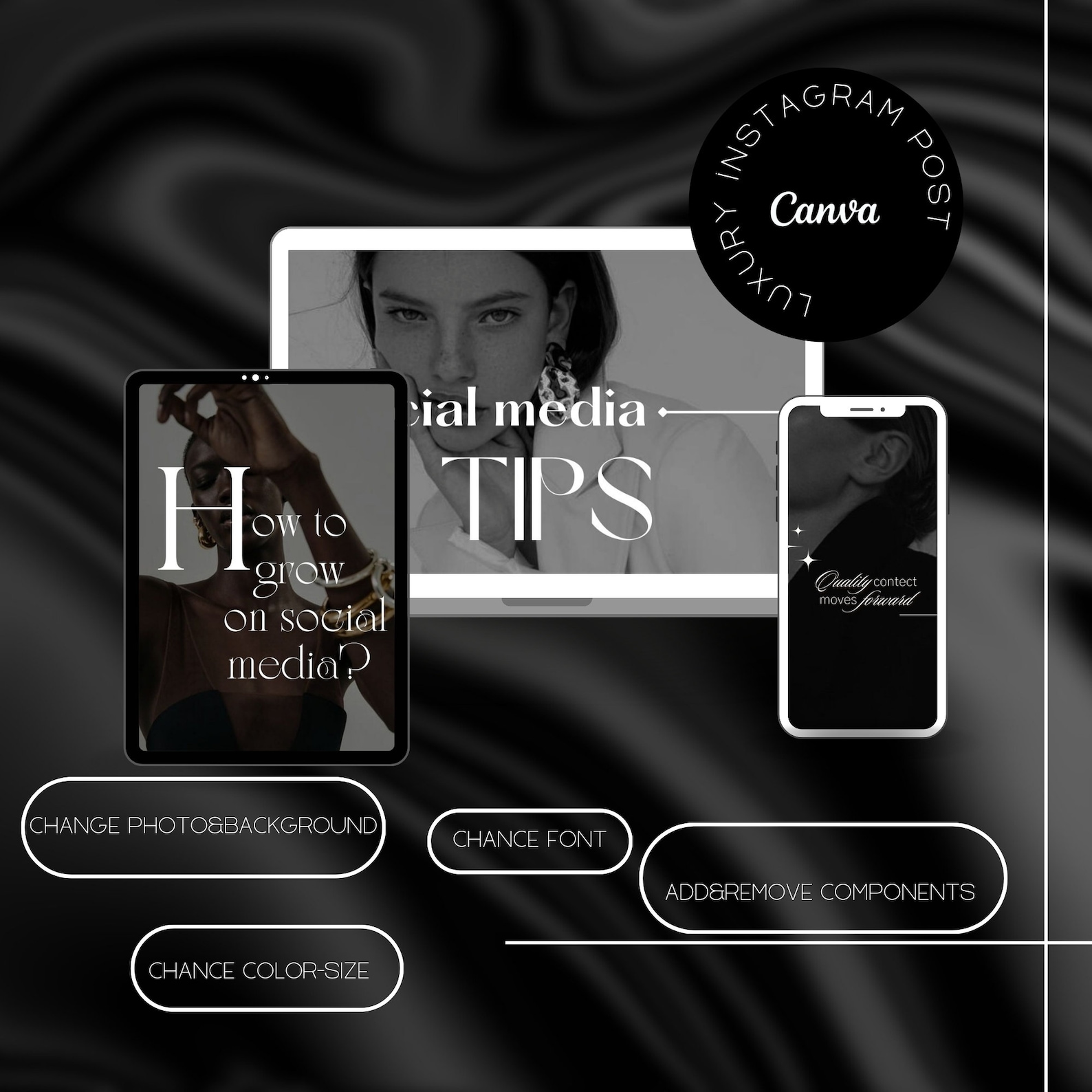 Social Media Instagram Templates, Instagram Content Templates, Social ...