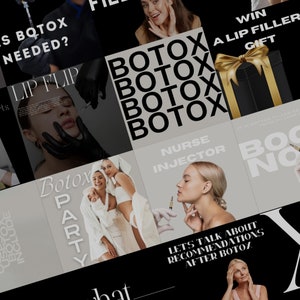 Botox and Filler Instagram Templates, Nurse Injector Posts, Botox ...