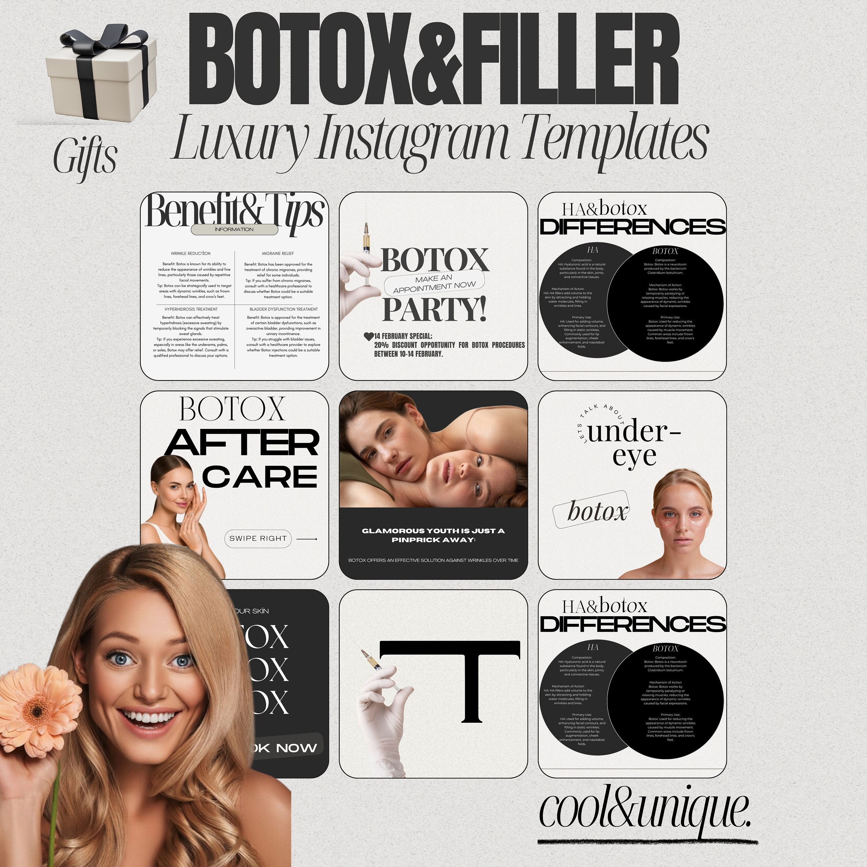 Botox and Filler Instagram Templates, Nurse Injector Templates ...