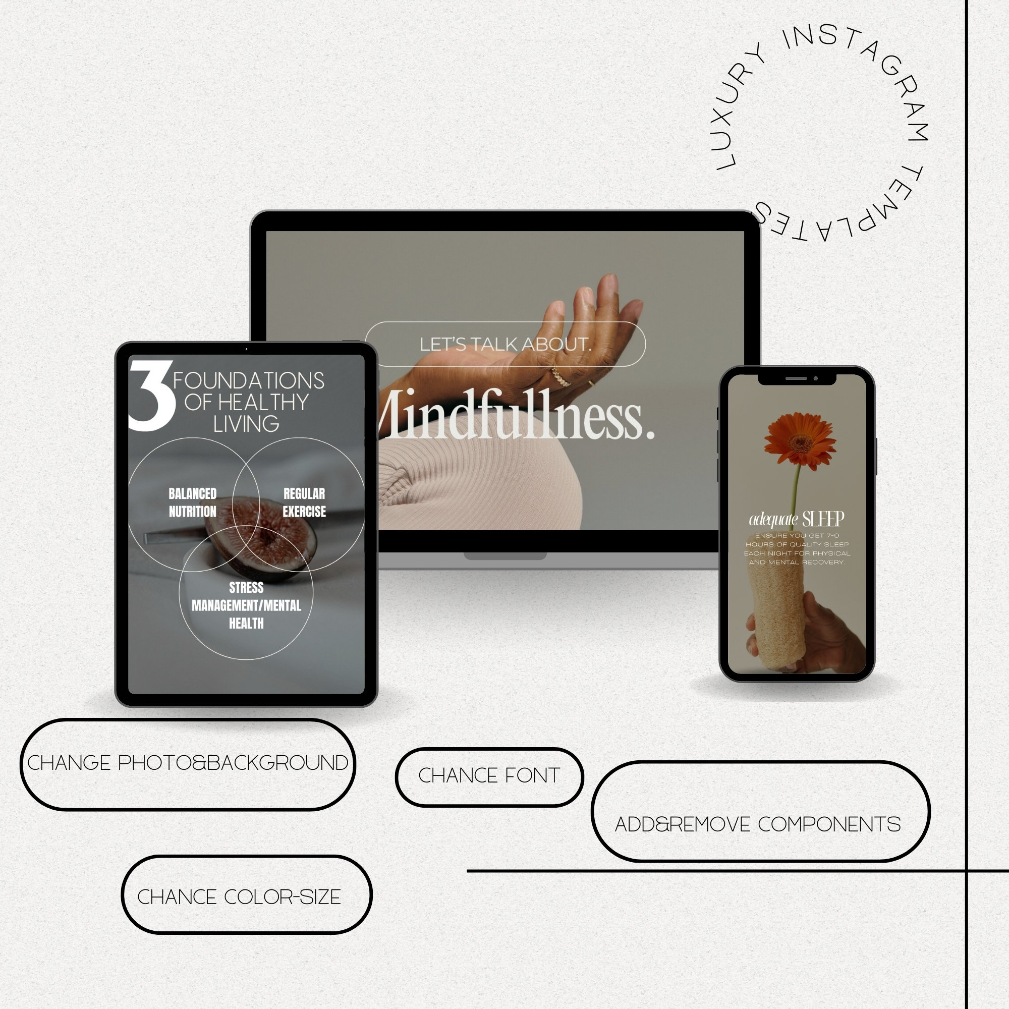 Wellbeing Coach Instagram Templates, Wellness Coach, Holistic Coach ...