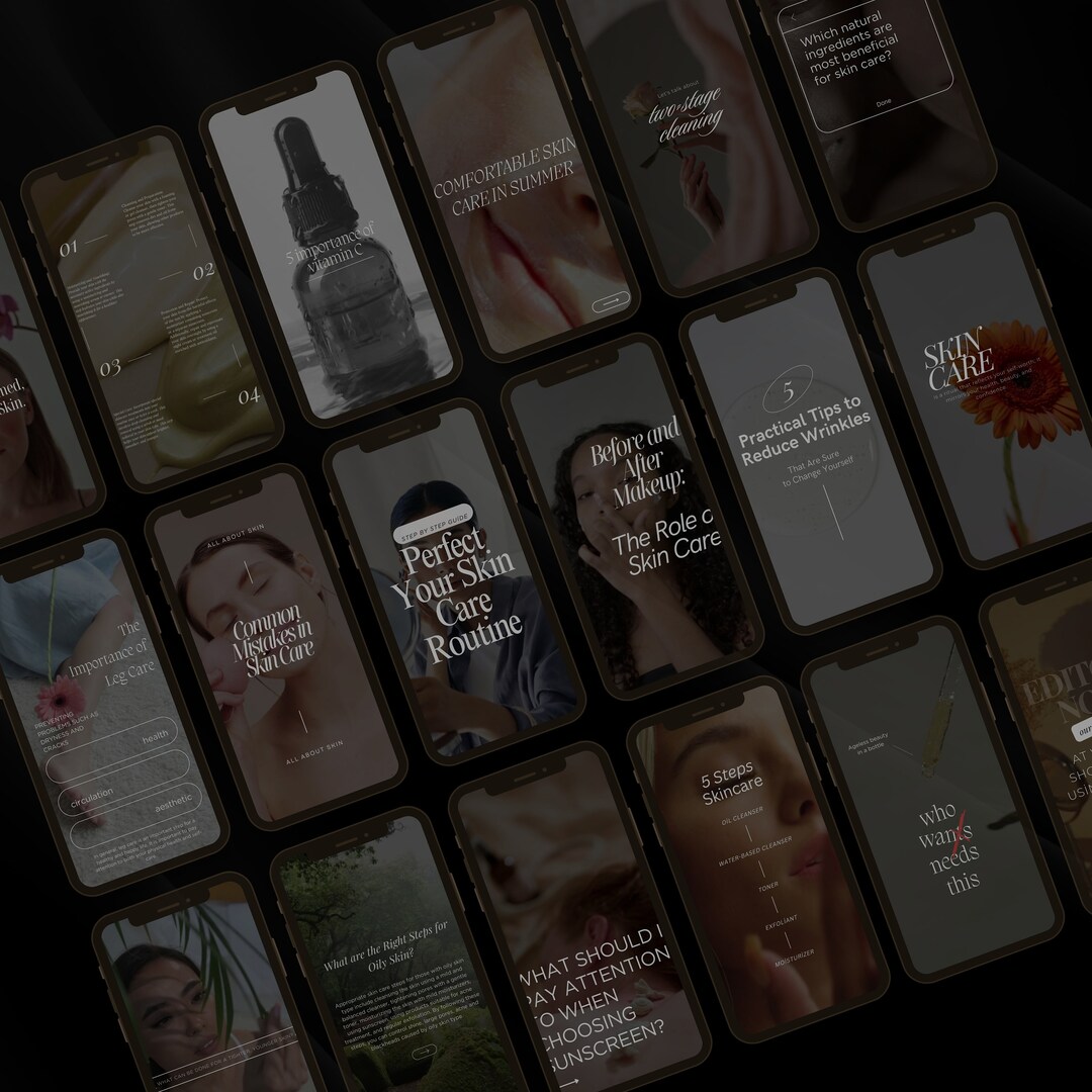 Skincare Reels, Instagram Reel Cover, Skincare Templates, Esthetician ...