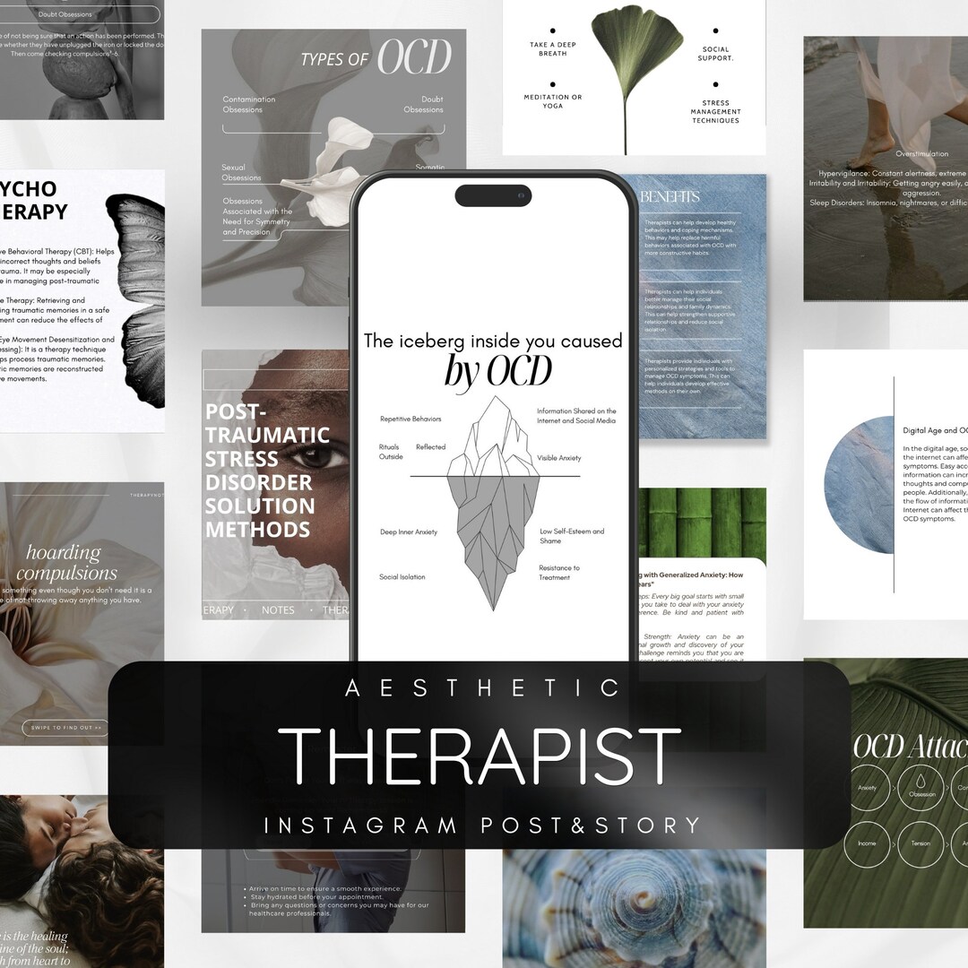 Therapist Instagram Templates, Psychologist Social Media, Mental Health ...