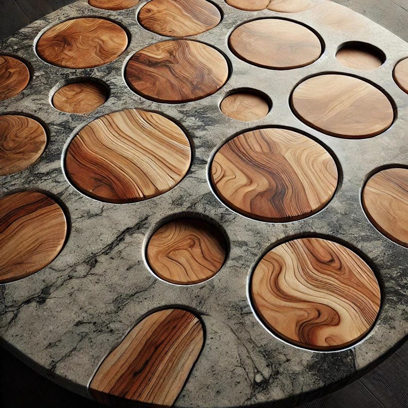 Conceptual Design for Custom Order. Wood and Granite - Etsy