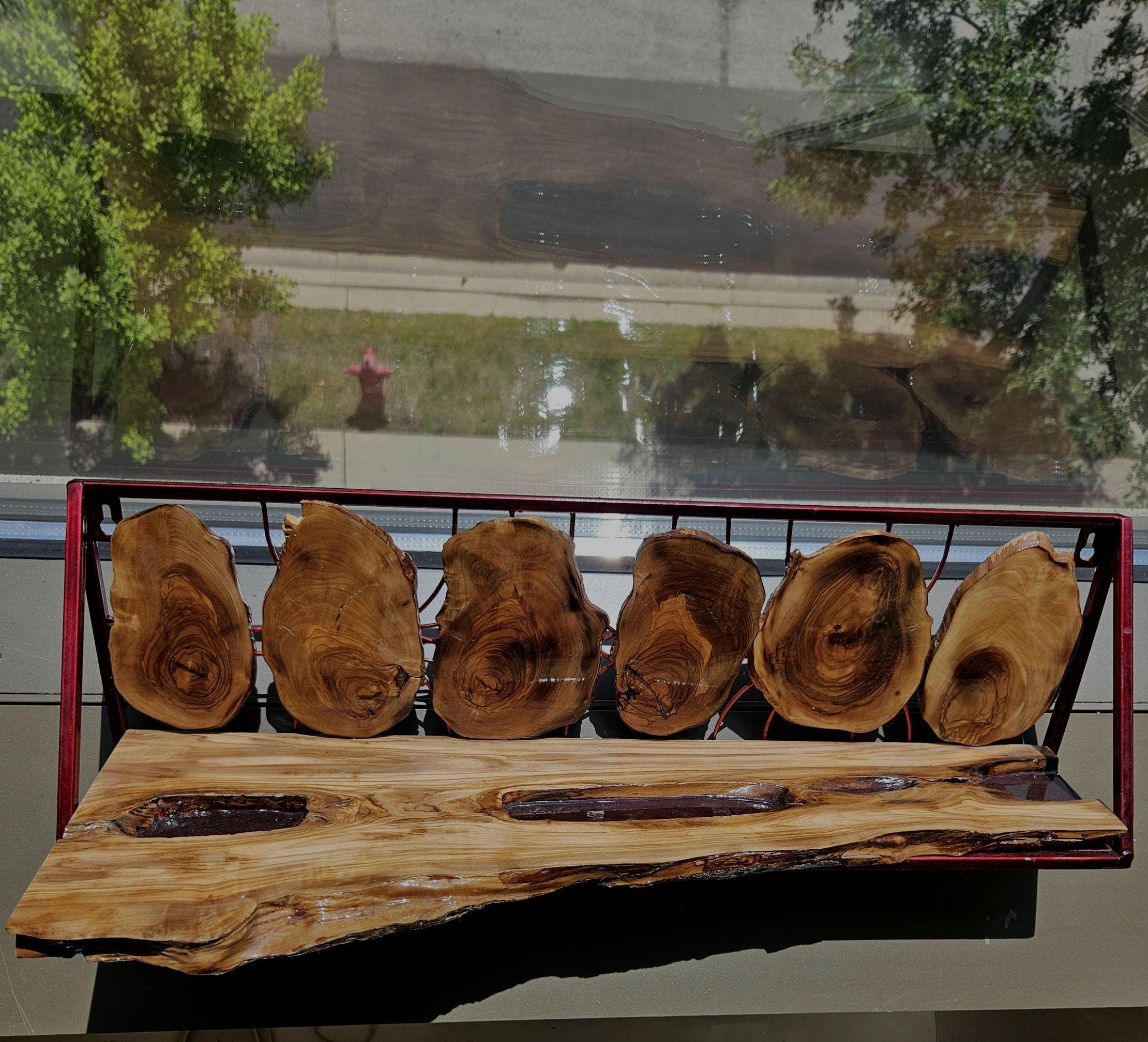 Shelves Exotic Olive Tree Slub and Costers. Handmadesolid Hard Wood ...