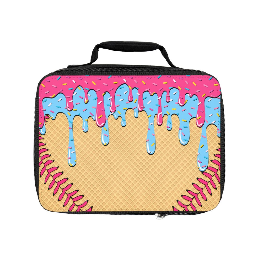 Fun Ice Cream Cone Lunch Bag, Kids Lunch Box, Snack Carrier, Back to ...