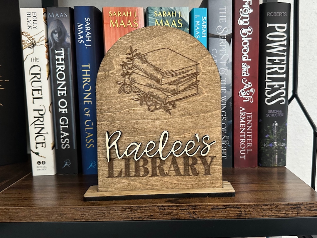Personalized Library Sign, My Library Sign, Book Sign, Bookish Sign ...