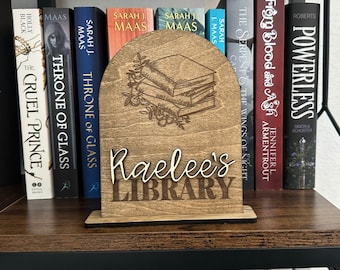 Dragon Personalized Library Sign, My Library Sign, Book Sign, Bookish ...