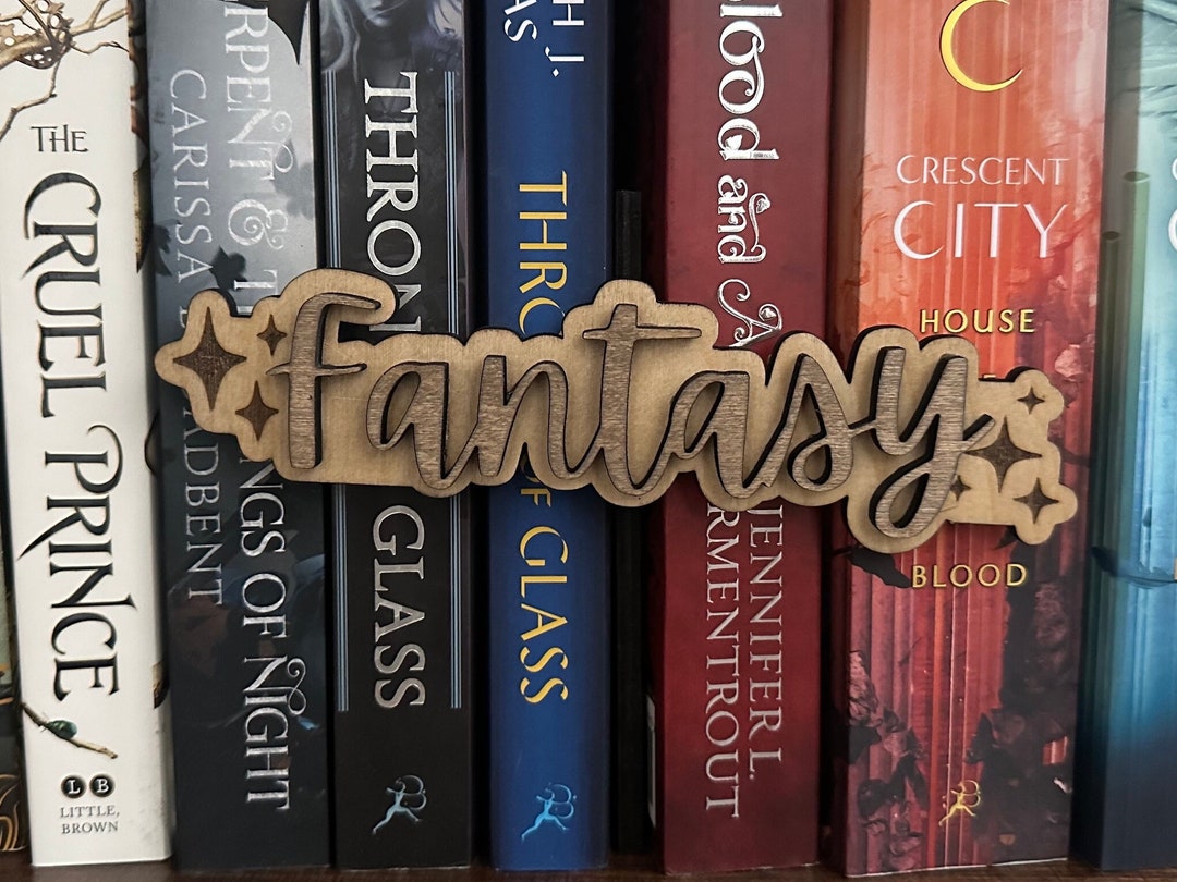 Fantasy Section Sign, Fantasy Bookshelf Decor, Fantasy Genre Marker ...