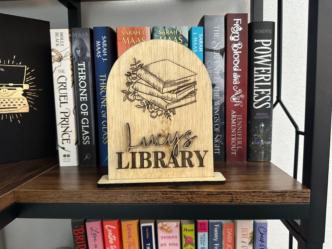 Personalized Library Sign, My Library Sign, Book Sign, Bookish Sign ...