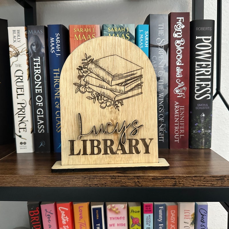 Library Sign - Etsy
