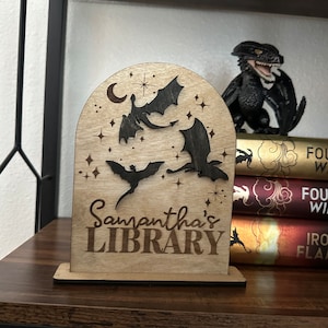 Dragon Personalized Library Sign, My Library Sign, Book Sign, Bookish ...
