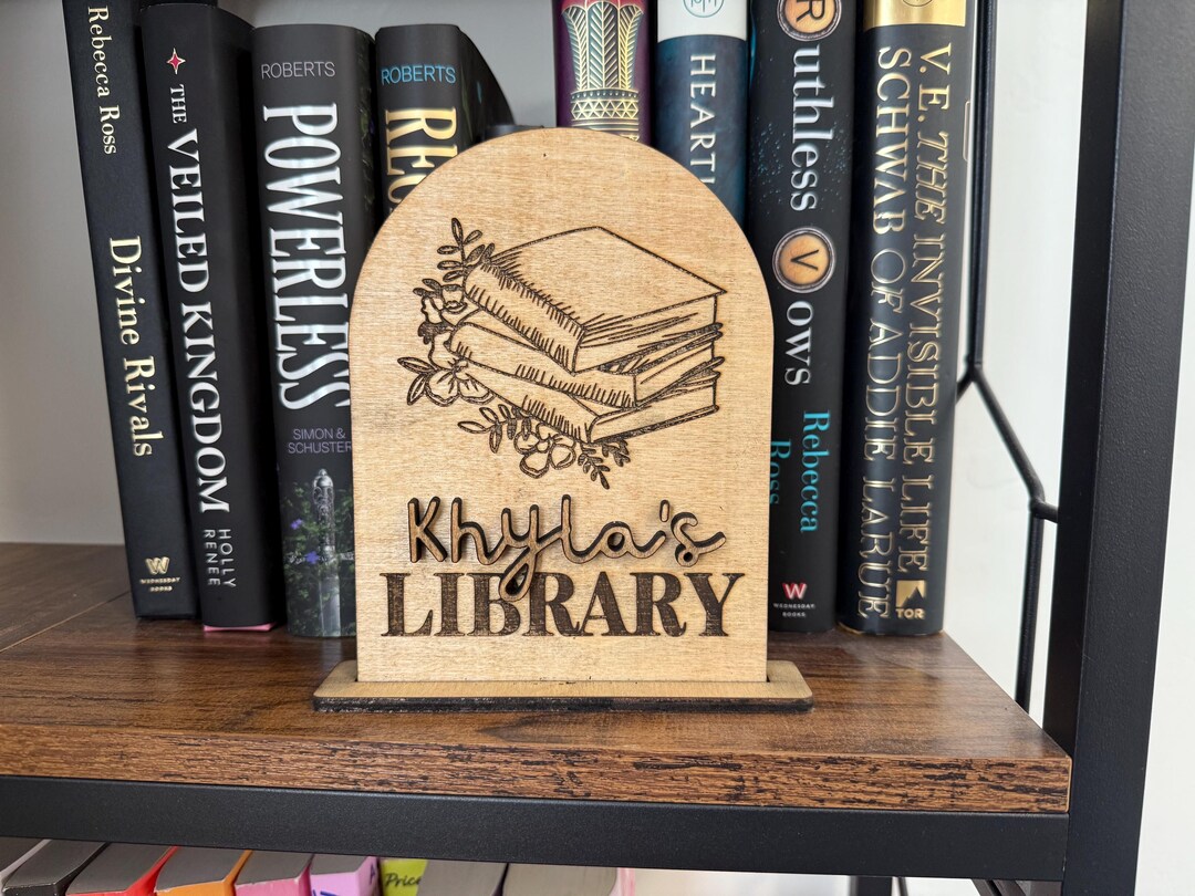 Personalized Library Sign, My Library Sign, Book Sign, Bookish Sign ...