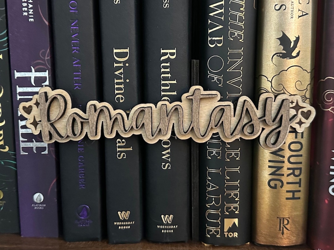 Romantasy Section Sign, Fantasy Romance Bookshelf Decor, Fantasy Genre ...