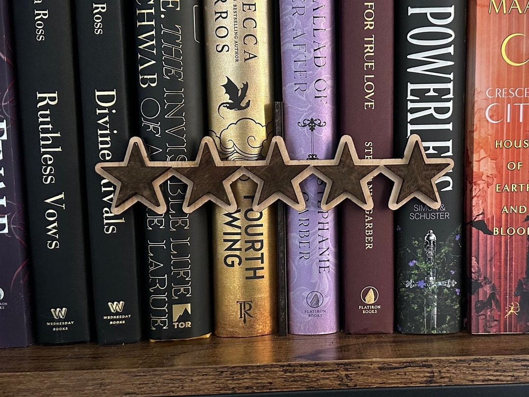 5 Star Bookshelf Decor, Five Star Sign, Library Sign, Bookshelf ...