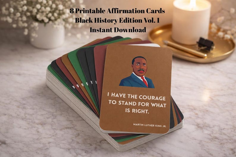 Black History Affirmation Cards | Classroom Decor (digital Download) - Etsy