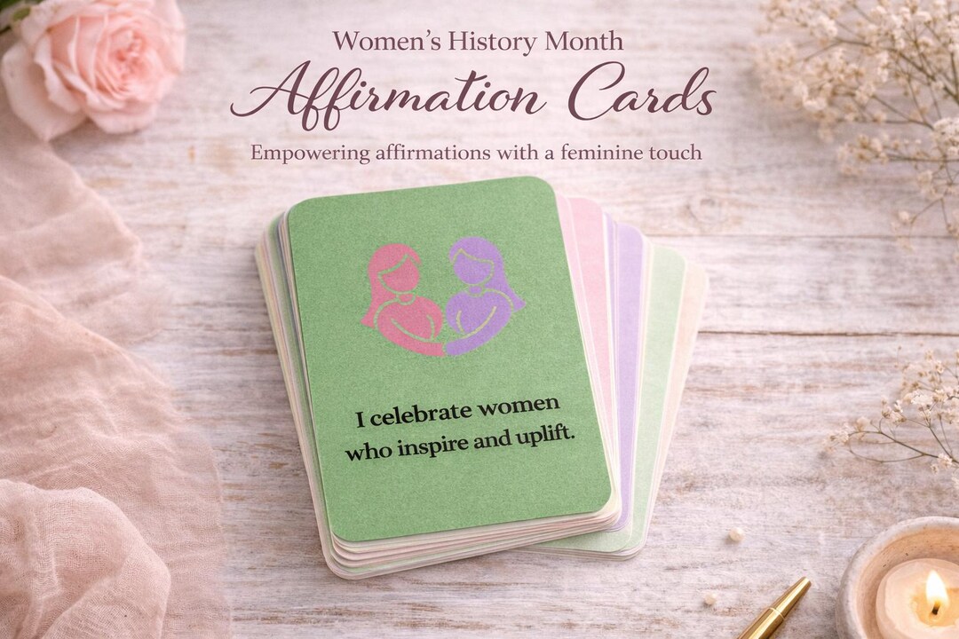 Women’s History Month Affirmation Cards Printable – Empowering Quotes ...
