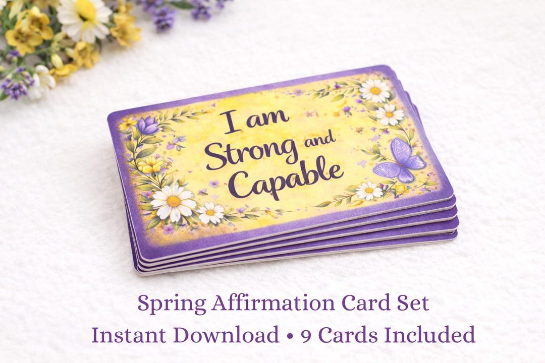 Spring Affirmation Cards for Women | Pastel Floral Self-love ...